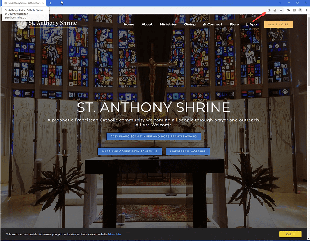 Installing Shrine App - St. Anthony Shrine