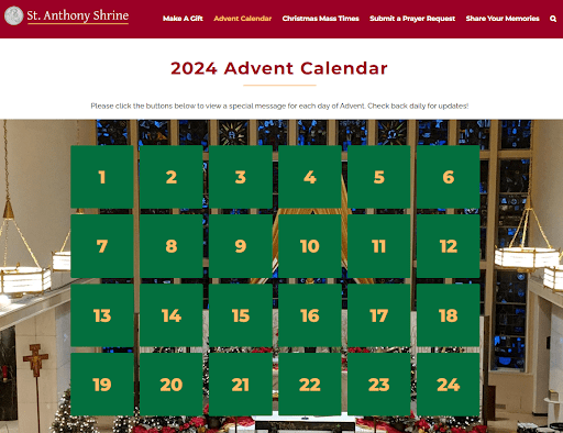 Advent Calendar - St. Anthony Shrine